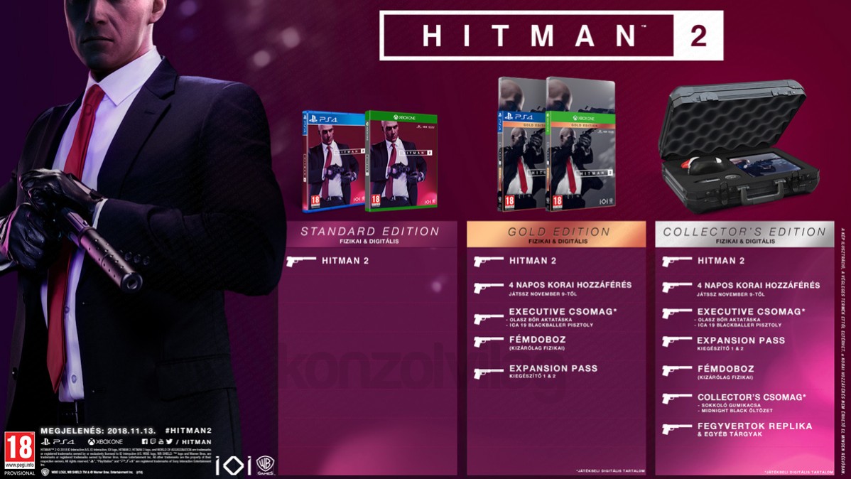 Hitman 2 - Rendelés, árak - Konzolvilág